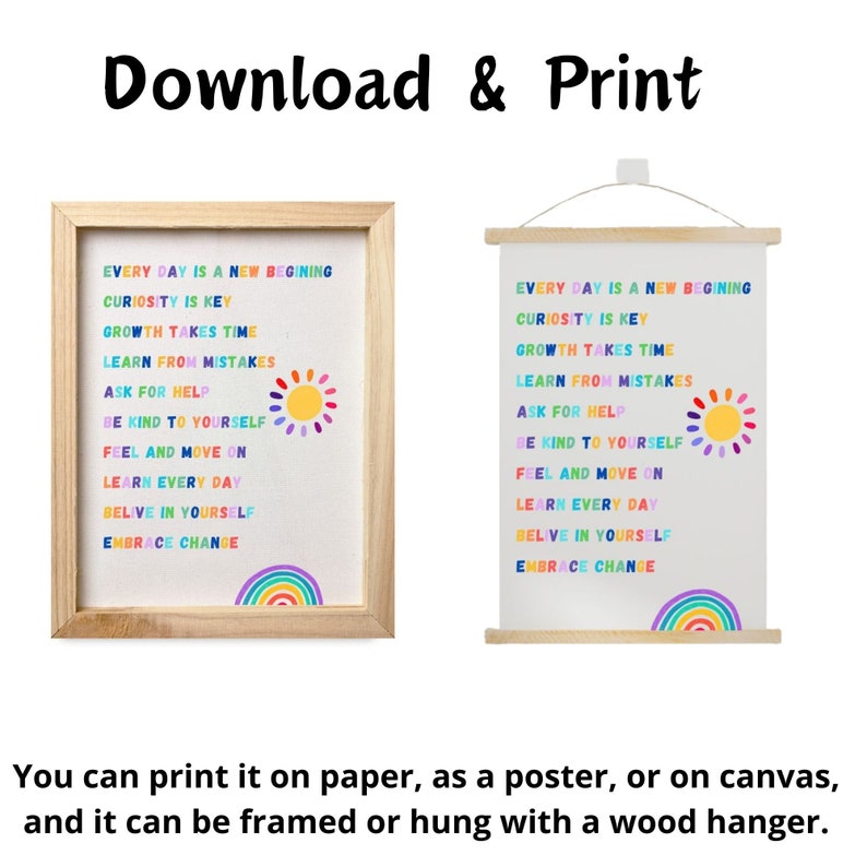 Classroom Reading Educational Poster Playroom Wall Art Decor ...