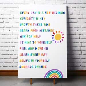Classroom Reading Educational Poster Playroom Wall Art Decor ...