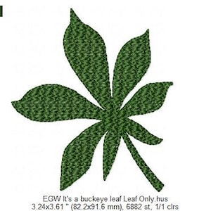 DIGITAL FILE Machine Embroidery It's A Buckeye Leaf. Seriously ...