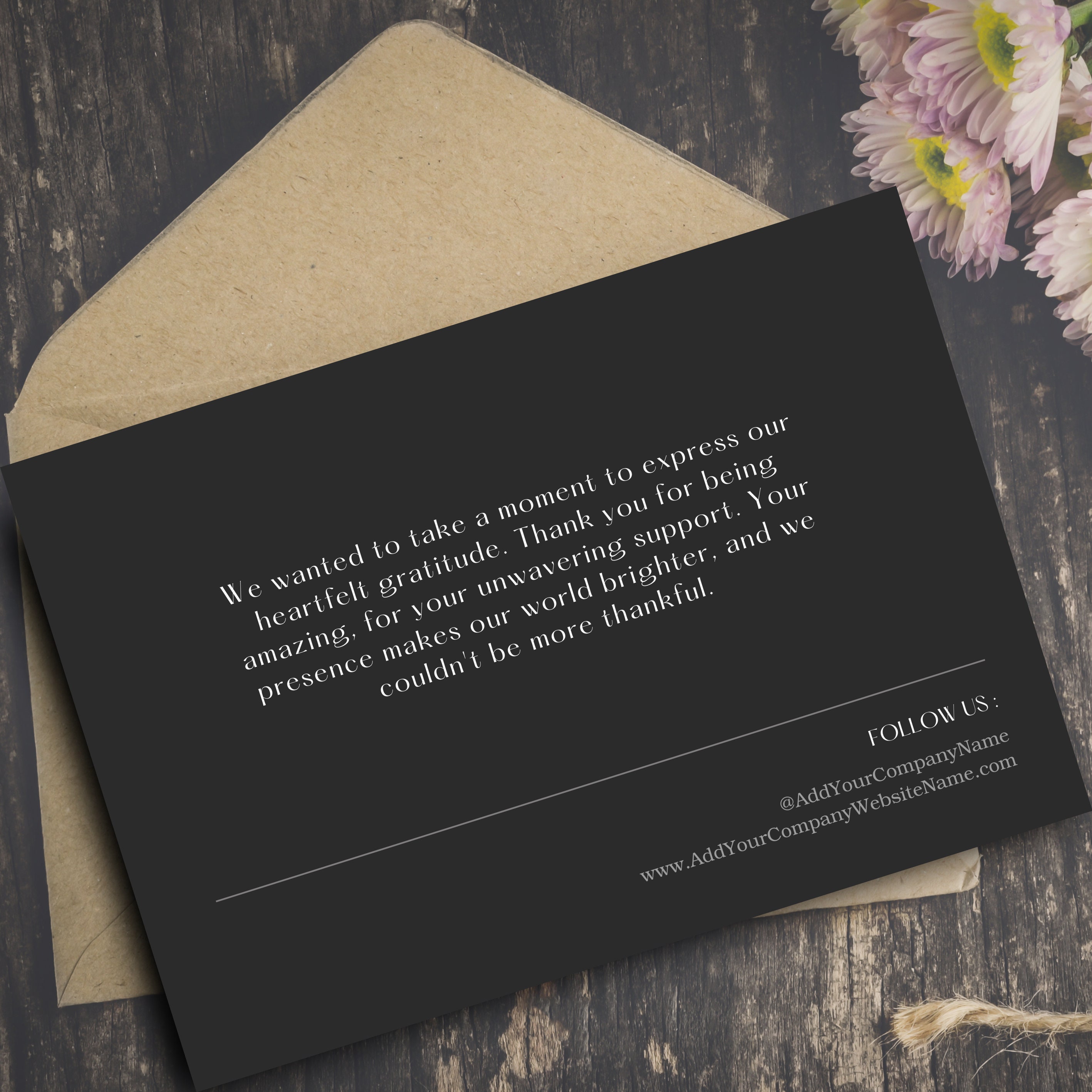 Grey Business Thank You Card Template: Customizable Design (digital) - Etsy