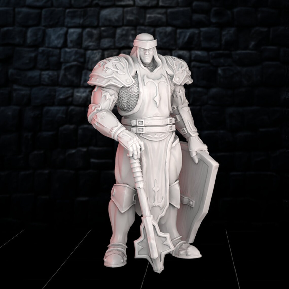 Cleric Holy Warrior Paladin Miniature Mini Dungeons and Dragons ...