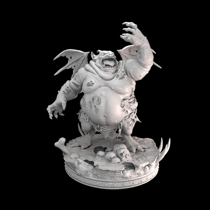 3d-printed Devil Bargonnon – Fat Rotting Monster With Small Wings ...
