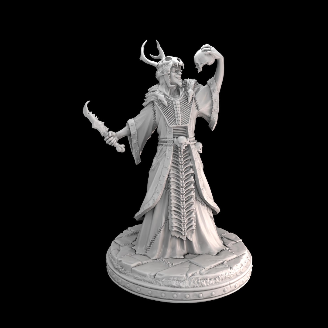 Abaddon Necromancer Horned Necromancer With Skull and Dagger RPG ...