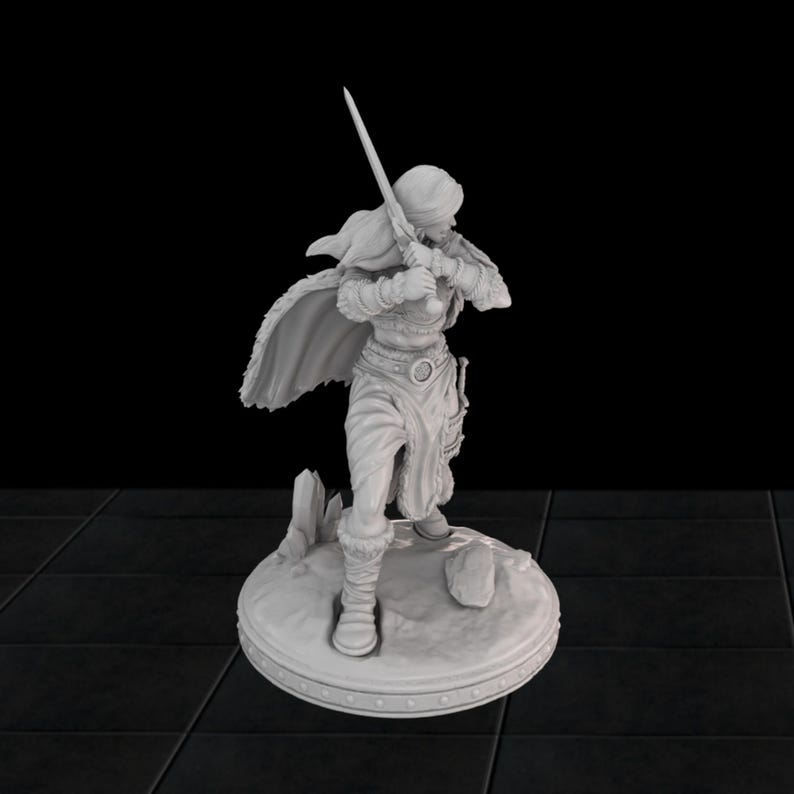 VALKYRIE BARBARIAN Female Warrior Miniature | Female Barbarian ...