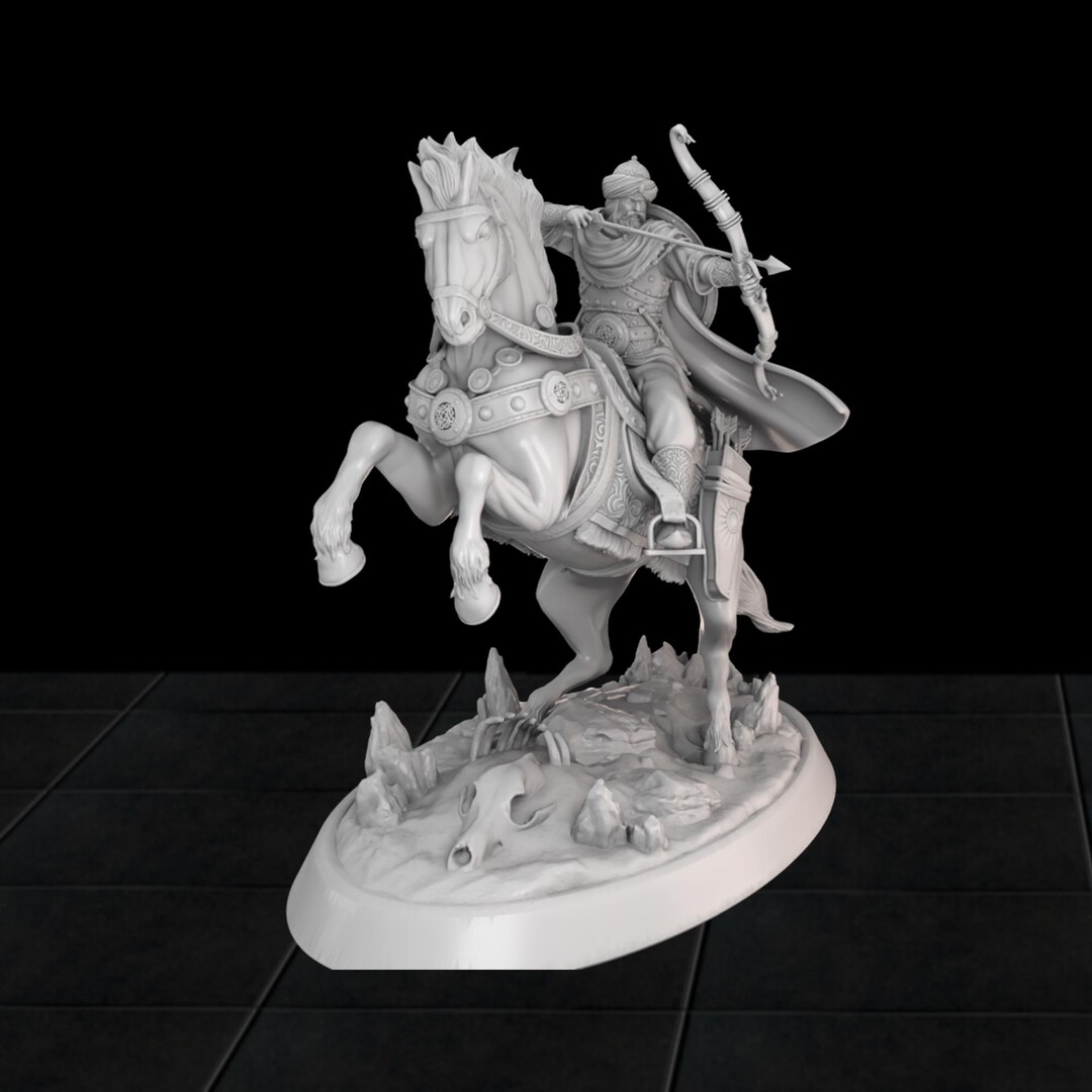 Arabian Army Khalid Miniature | 32mm Resin Fantasy Figure With Bow on ...