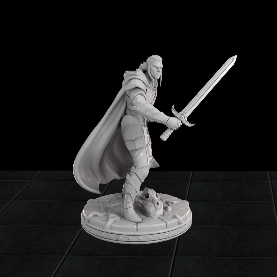 Sylvaris, Elven Duelist Miniature | 32mm Resin Fantasy Elf With Sword ...