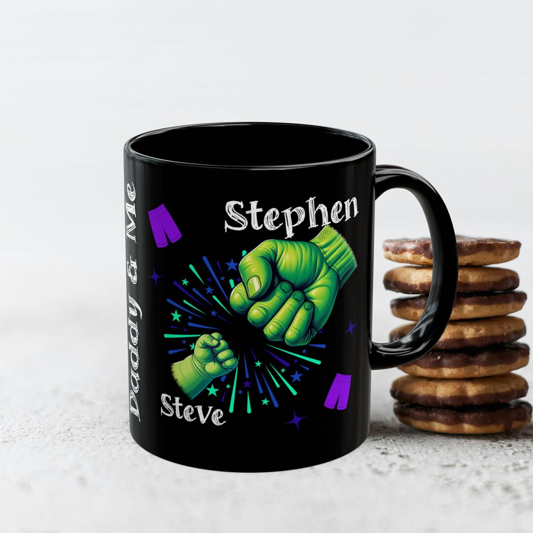Personalized Superhero Fist Bump Mug, Father's Day Gift - Etsy