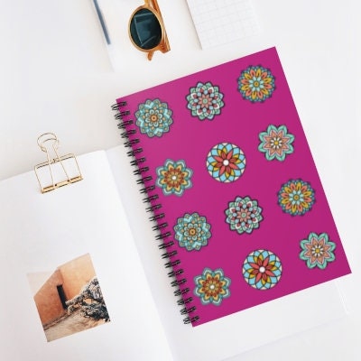 Mandalas Spiral Notebook Ruled Line - Etsy
