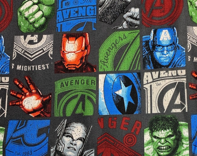Marvel Avengers Tile - Authentic Disney Licensed Fabric - Quilting ...