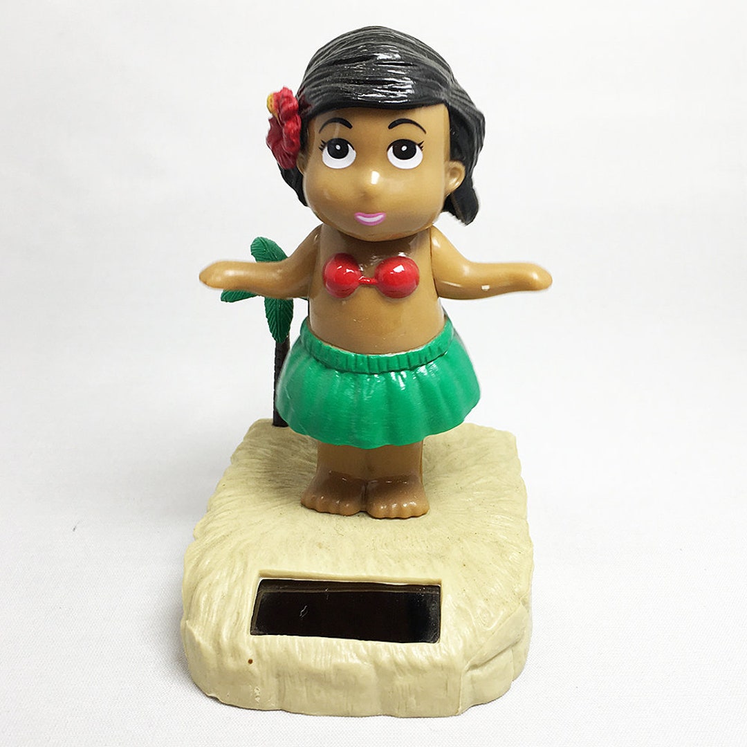 Solar Hula Doll Dancing Girl Moves and Wiggles Under Bright Light or ...
