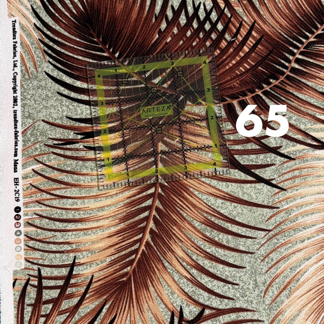 Hawaiian Fabrics - 65 - Vintage Hawaiian - Palm Leaves Aloha Print ...