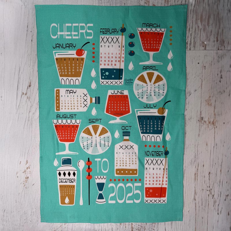 Tea Towel Calendar - Etsy