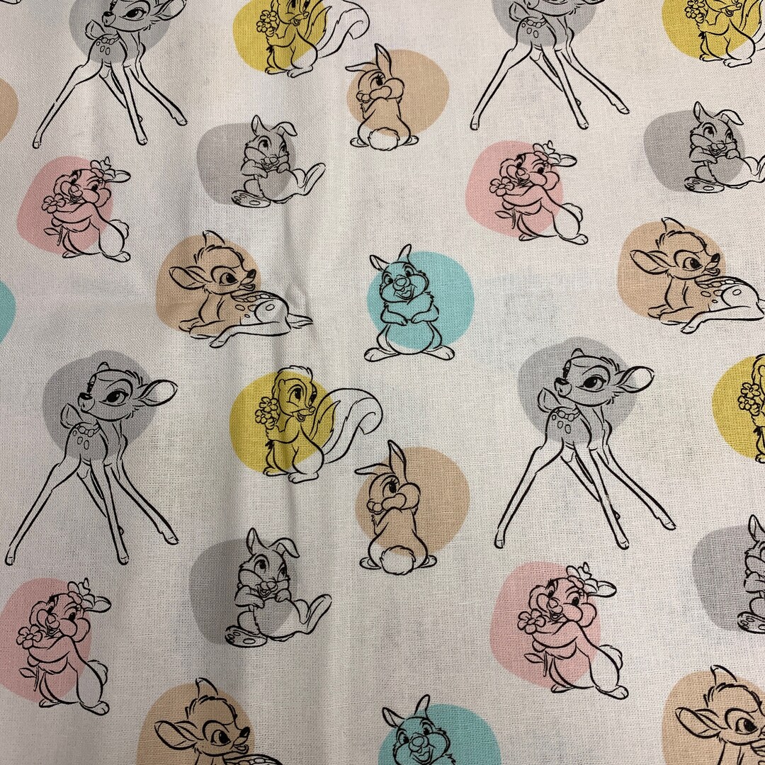 Remnant Fabric - Springs Creative - Bambi and Friends - Authentic ...