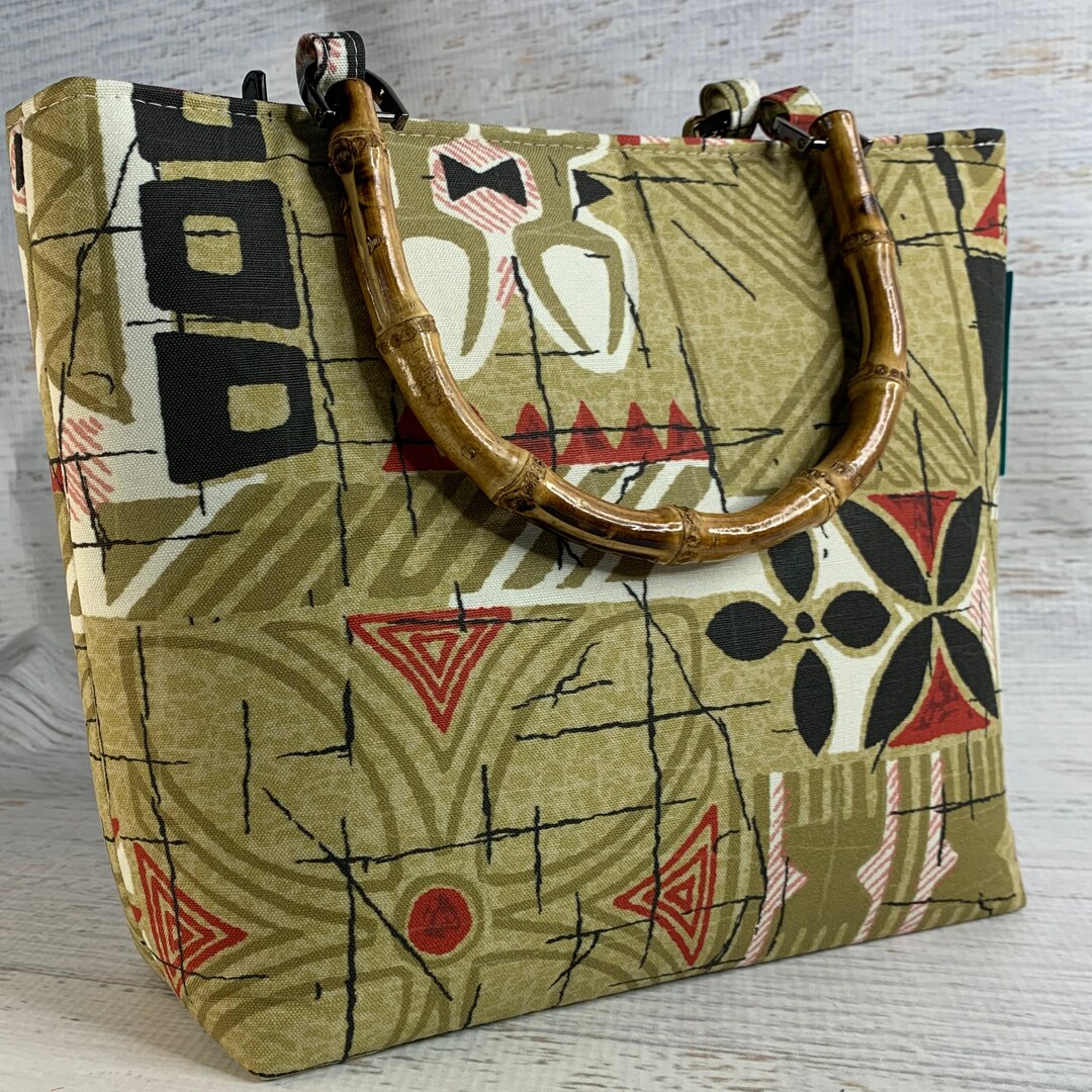 Mid Century Tapa - Tote Bag - Purse - Handbag - Crossbody - Canvas ...