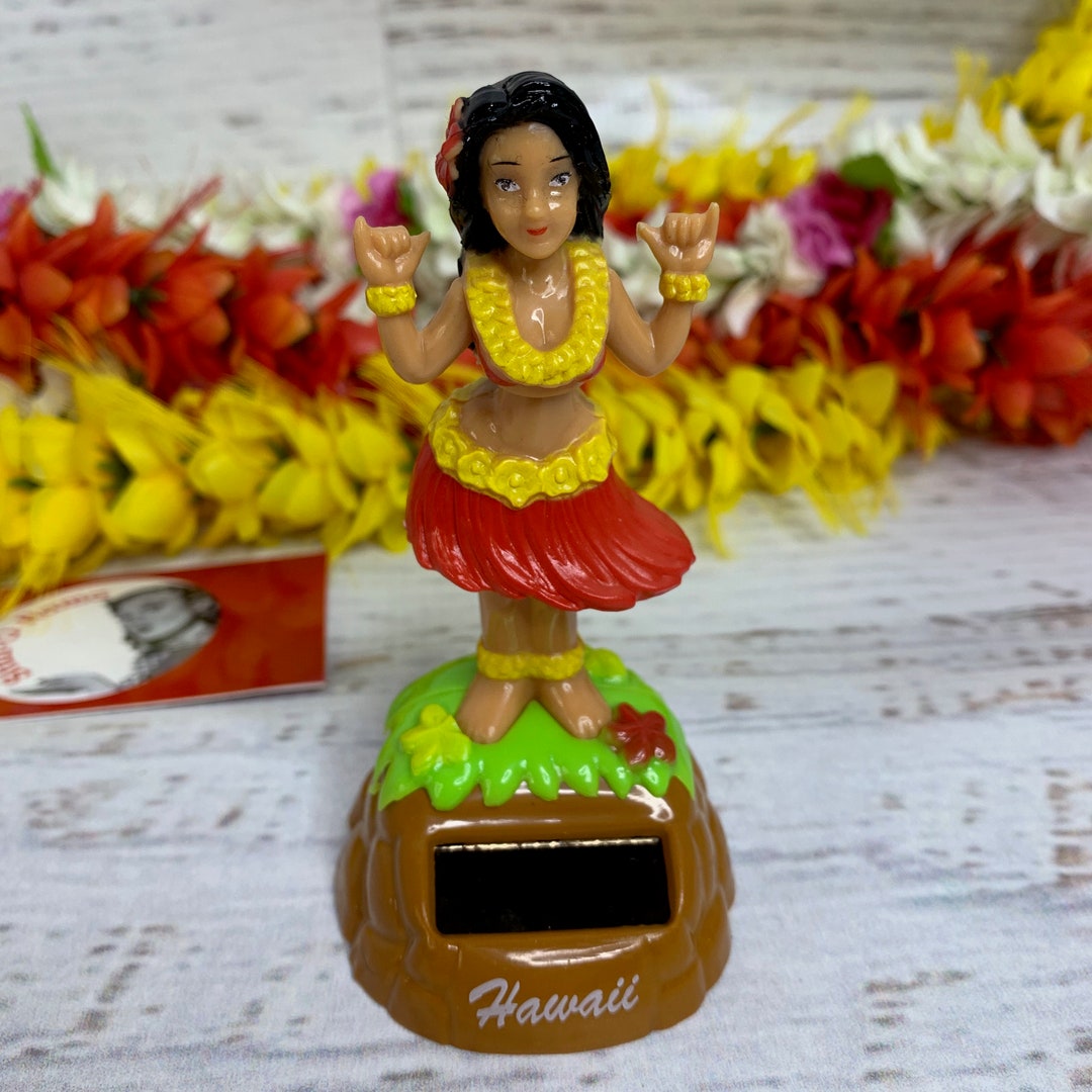 Solar Hula Doll Dancing Shaka Wahine Moves and Wiggles Under Bright ...