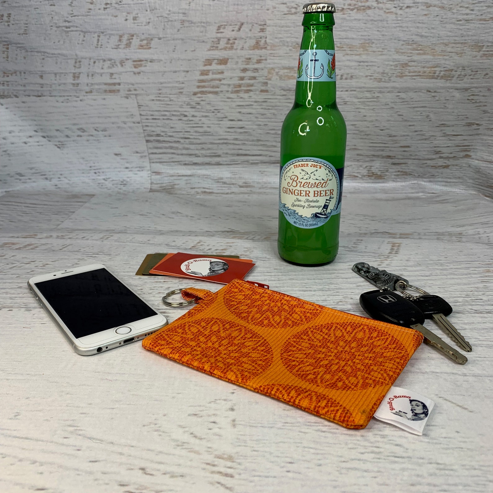 70s Sun Folk Art - Cotton Coin Purse Fob Wallet With Keychain - Etsy