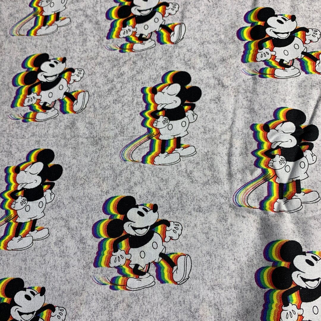 Remnant Fabric - Rainbow Mickey Mouse Pride Collection 2021 - Springs ...