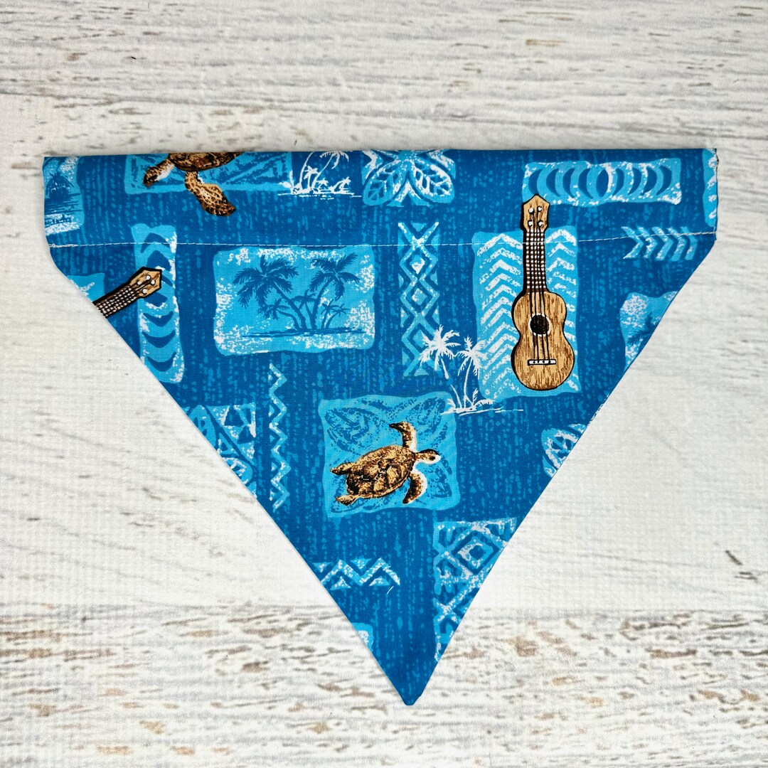 Honu and Ukulele Tapa Cloth | Collar Pet Bandanna for Dogs & Cats - Etsy
