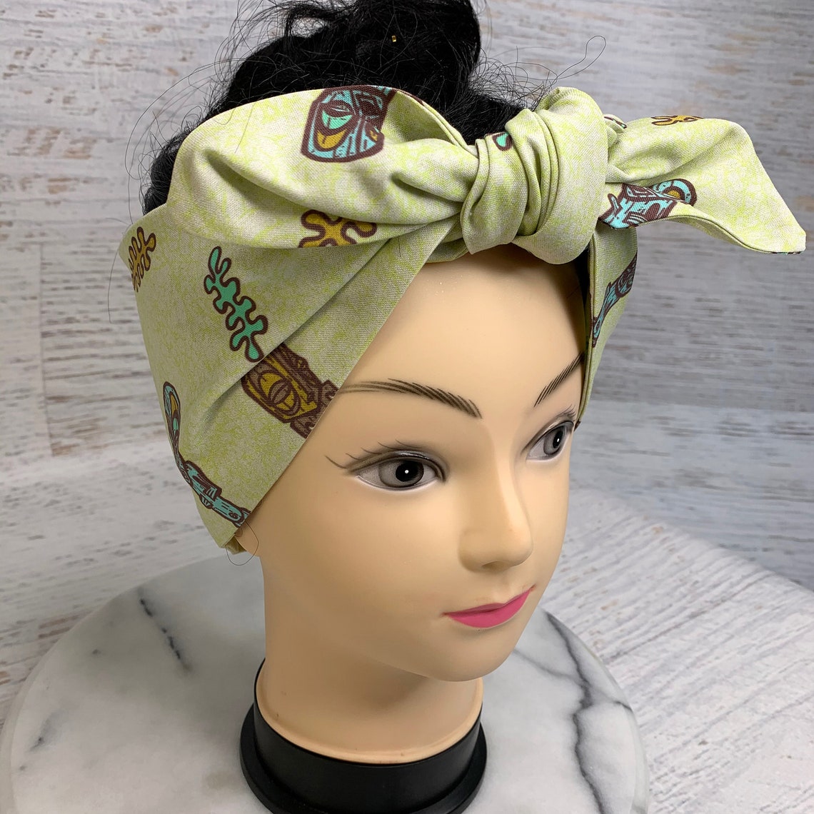 Tiki Tony Tiki Tiki Tiki Pin up Style Wide Head Scarf | Etsy