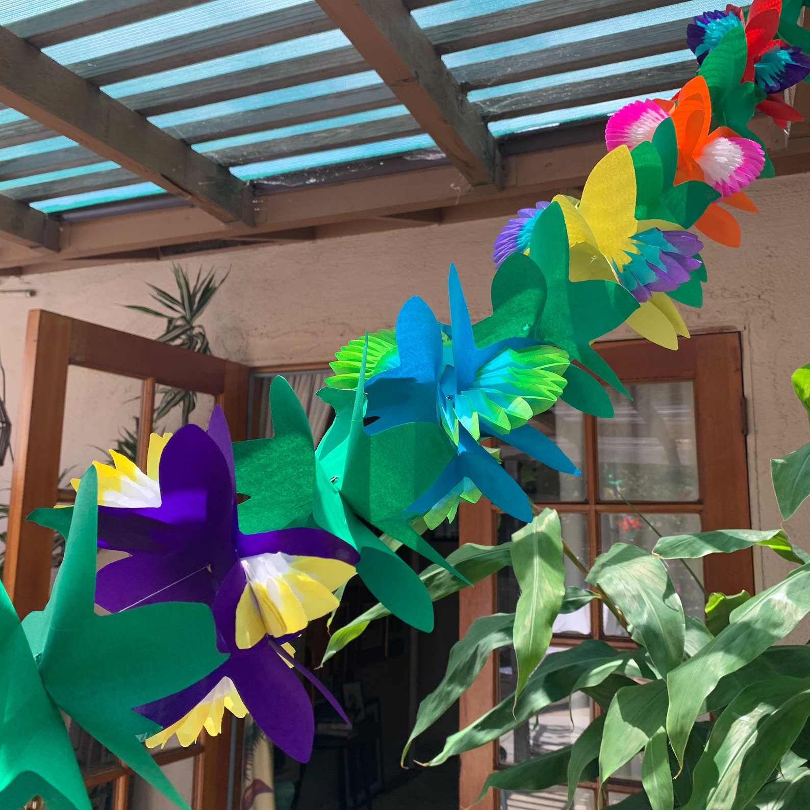 Tissue Paper Orchid Flower Garland | Perfect for Luaus | Summer Party ...