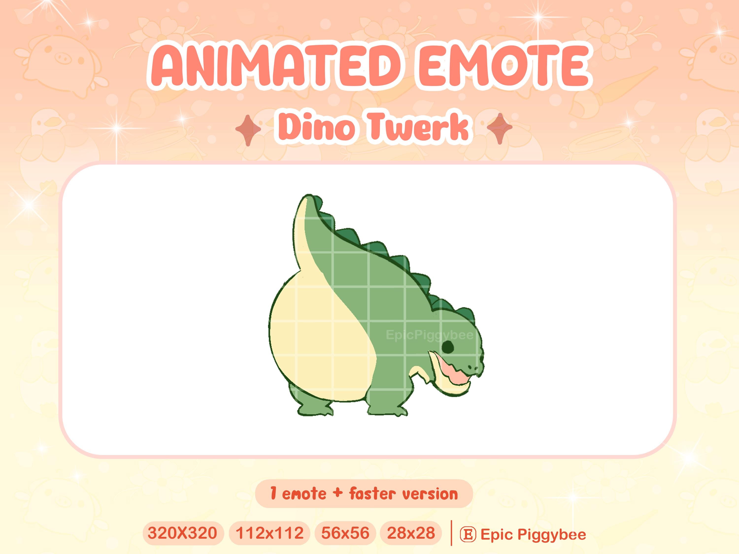 Dinosaur Twerk Animated Emote for Twitch Discord Youtube | Dino Booty ...