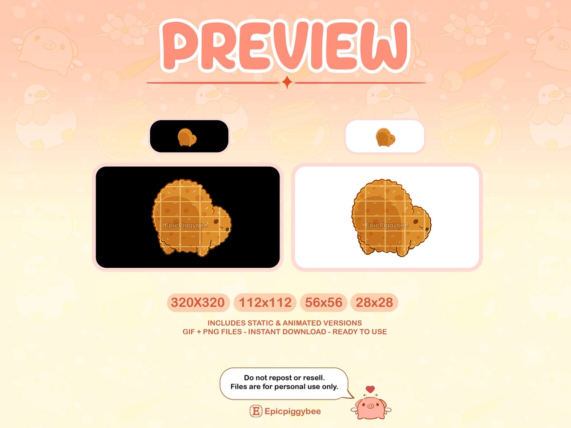 Chicken Nugget Twerk Animated Emote for Twitch Discord | Booty Shake ...