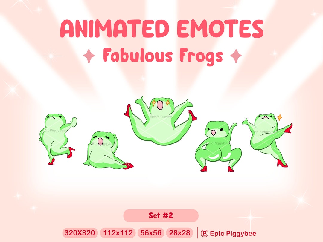 Fabulous Frogs Animated Emotes for Twitch, Discord and More | Funny ...