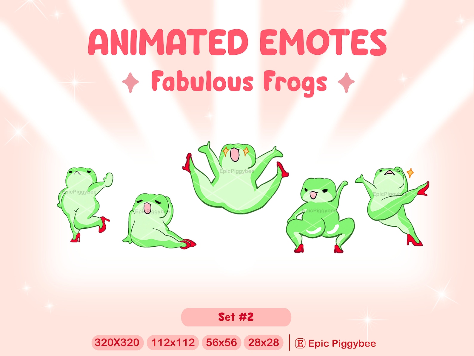 Fabulous Frogs Animated Emotes for Twitch, Discord and More | Funny ...