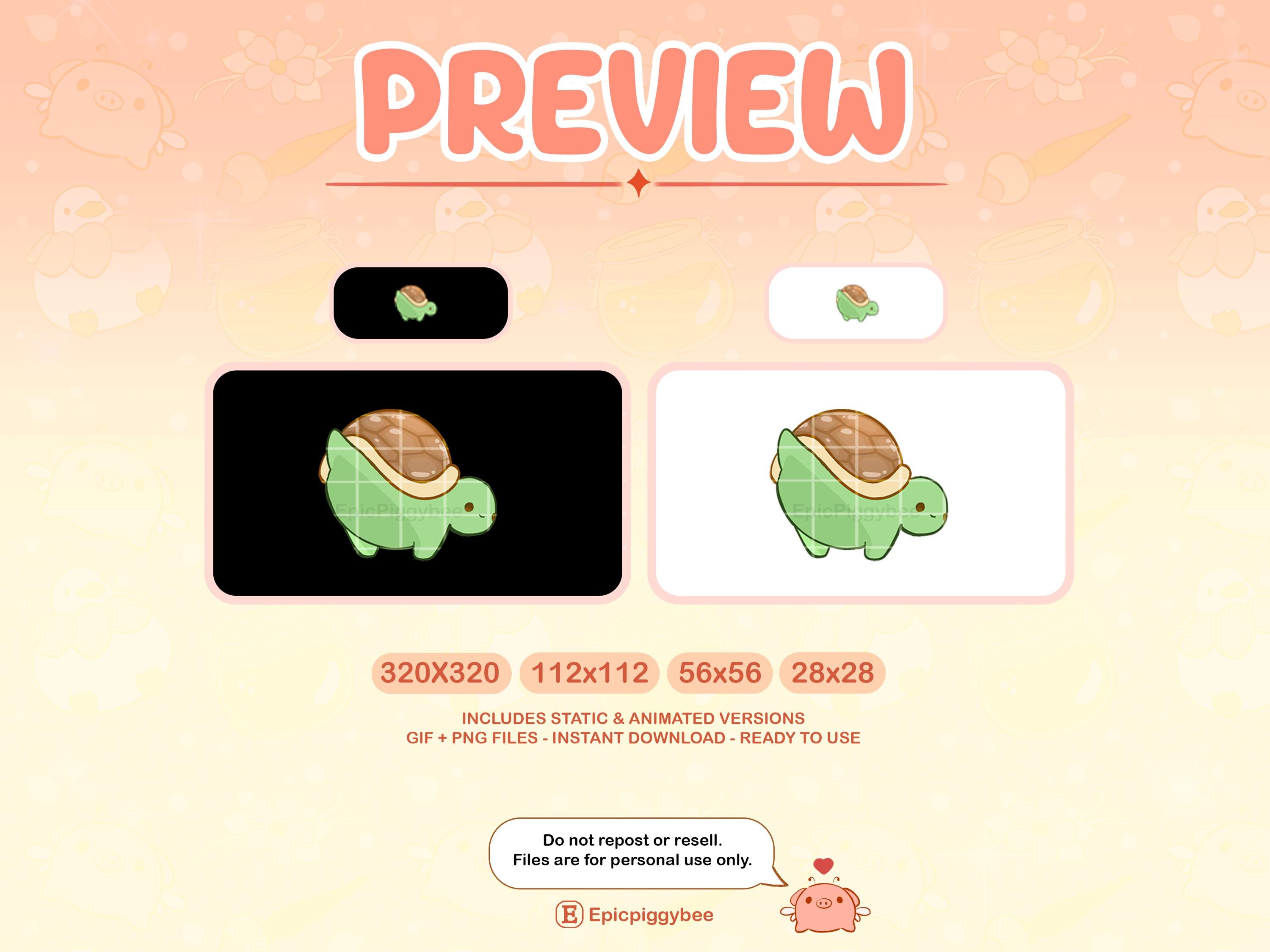 Turtle Twerk Animated Emote for Twitch Discord Youtube | Cute Booty ...