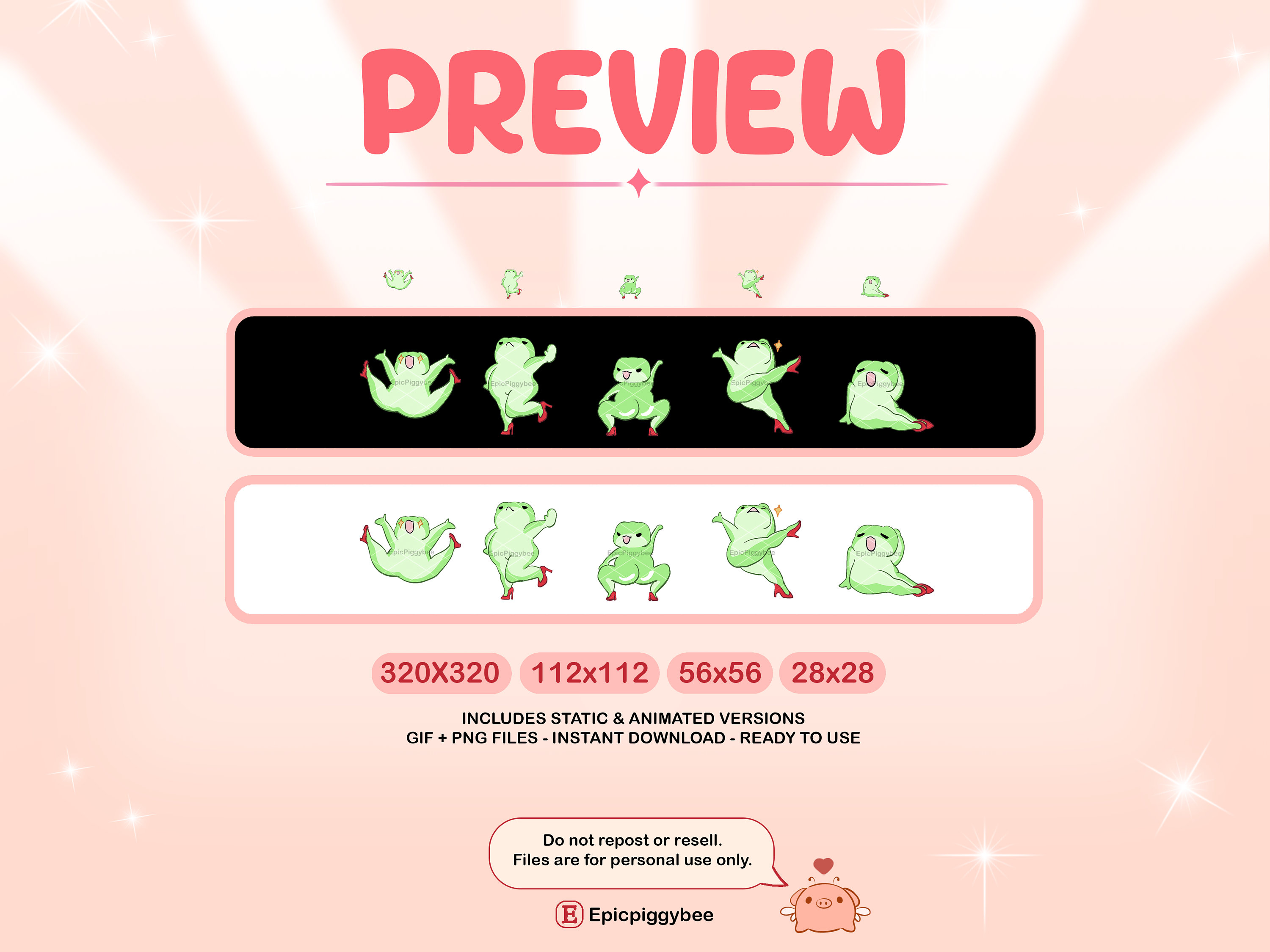 Fabulous Frogs Animated Emotes for Twitch, Discord and More | Funny ...
