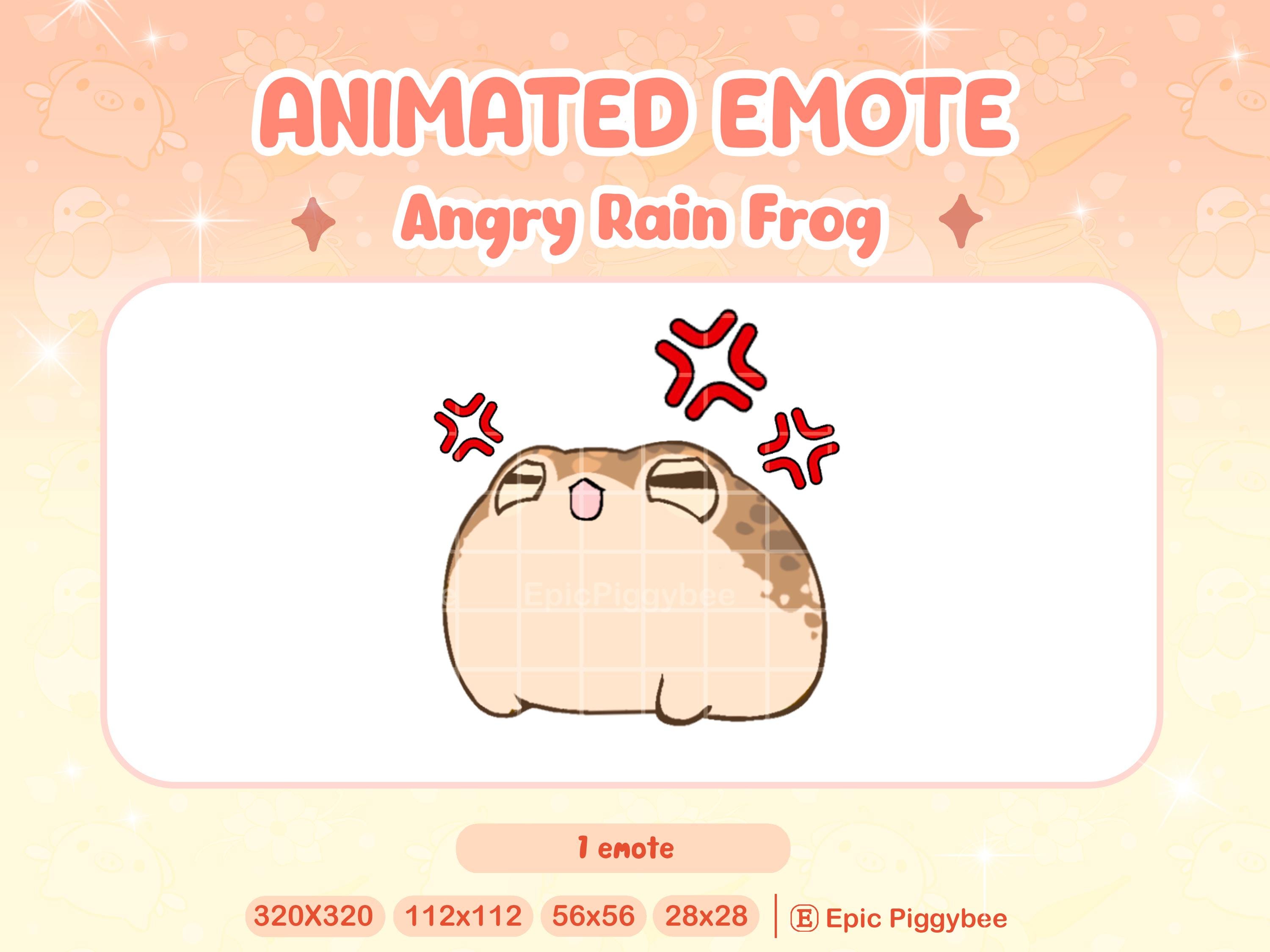Angry Desert Rain Frog Animated Emote for Twitch Discord Youtube | Cute ...