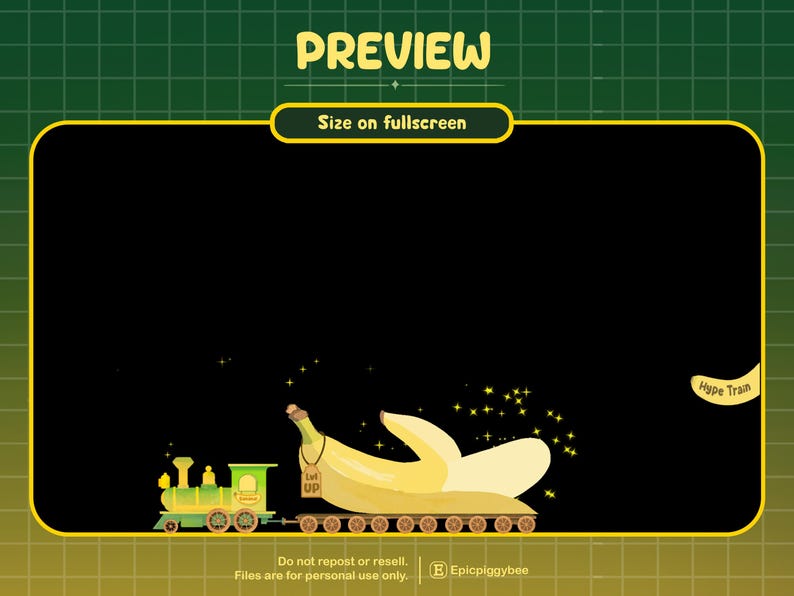 Giant Banana Hype Train Alert for Twitch Streaming | Funny Big Gold ...