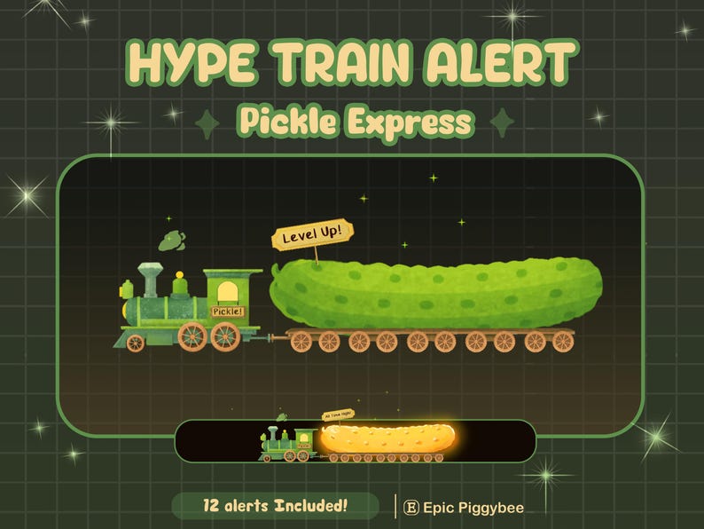 Giant Pickle Hype Train Alert for Twitch Streaming | Funny Big Gold ...