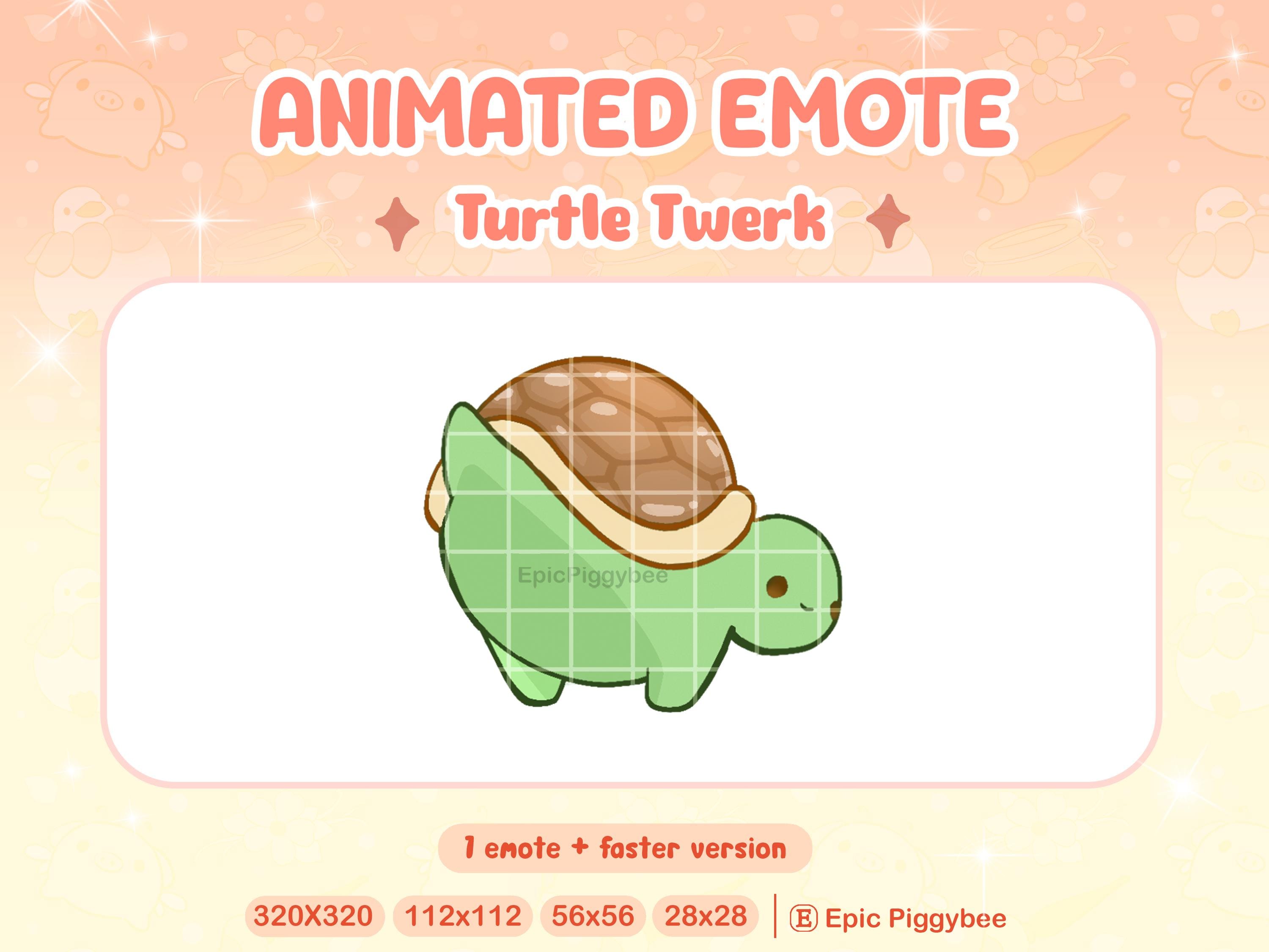Turtle Twerk Animated Emote for Twitch Discord Youtube | Cute Booty ...