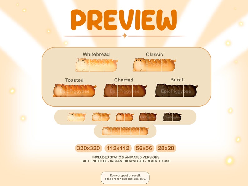 Animated Long Cat Bread Loaf Emote for Twitch Discord and More! | Cute ...