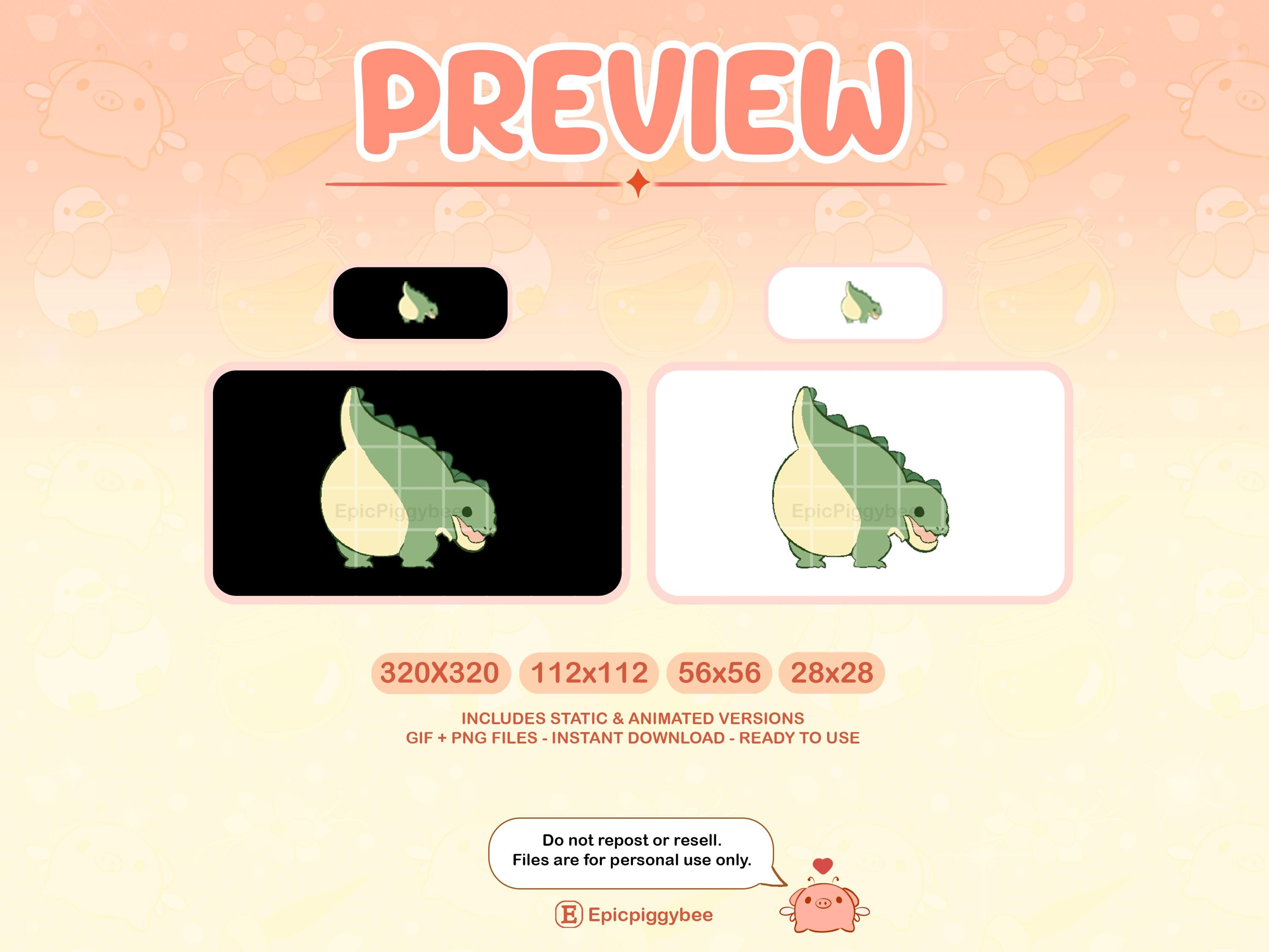 Dinosaur Twerk Animated Emote for Twitch Discord Youtube | Dino Booty ...