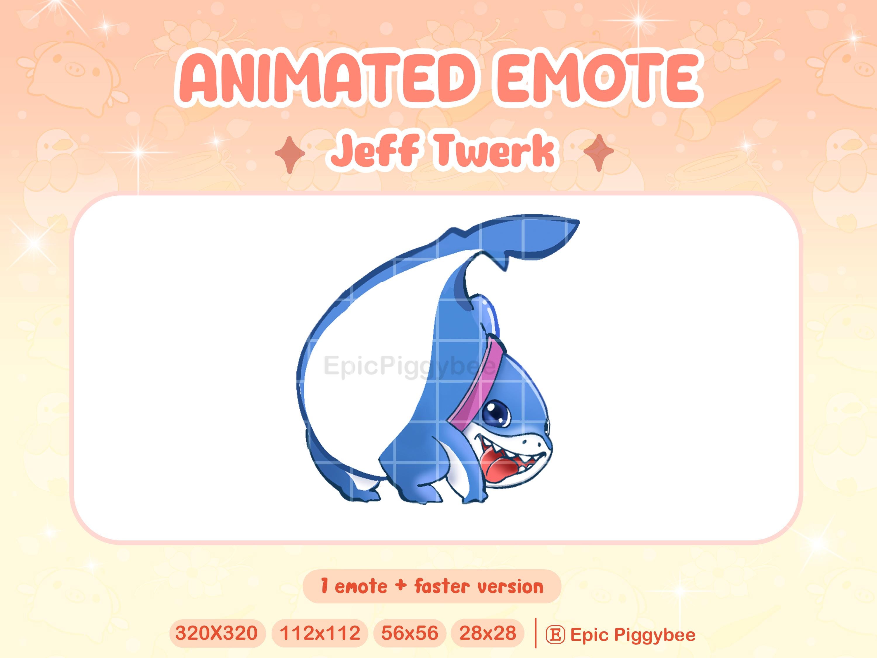Jeff the Shark Twerk Animated Emote for Twitch Discord | Jeff Emote ...