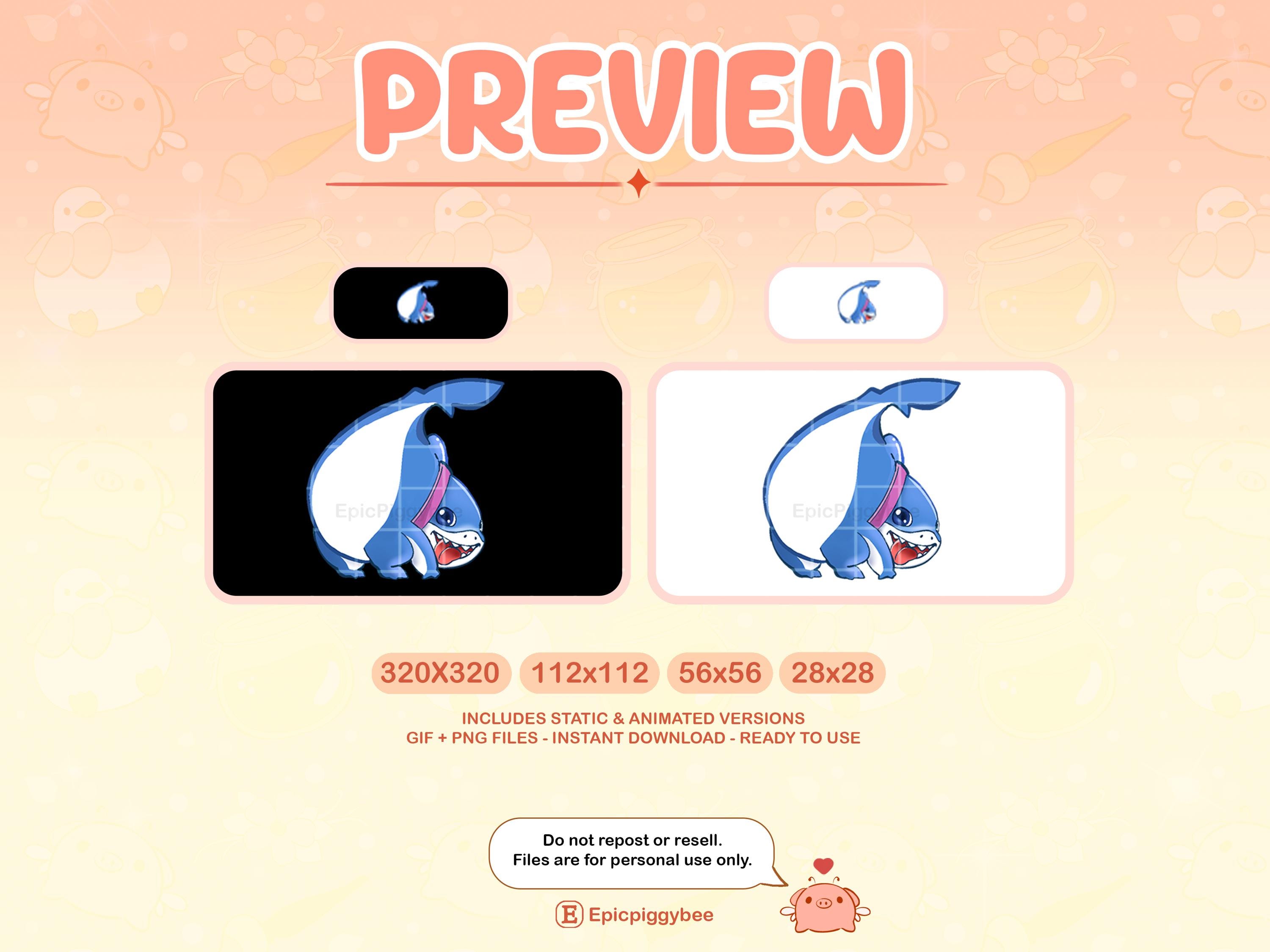 Jeff the Shark Twerk Animated Emote for Twitch Discord | Jeff Emote ...