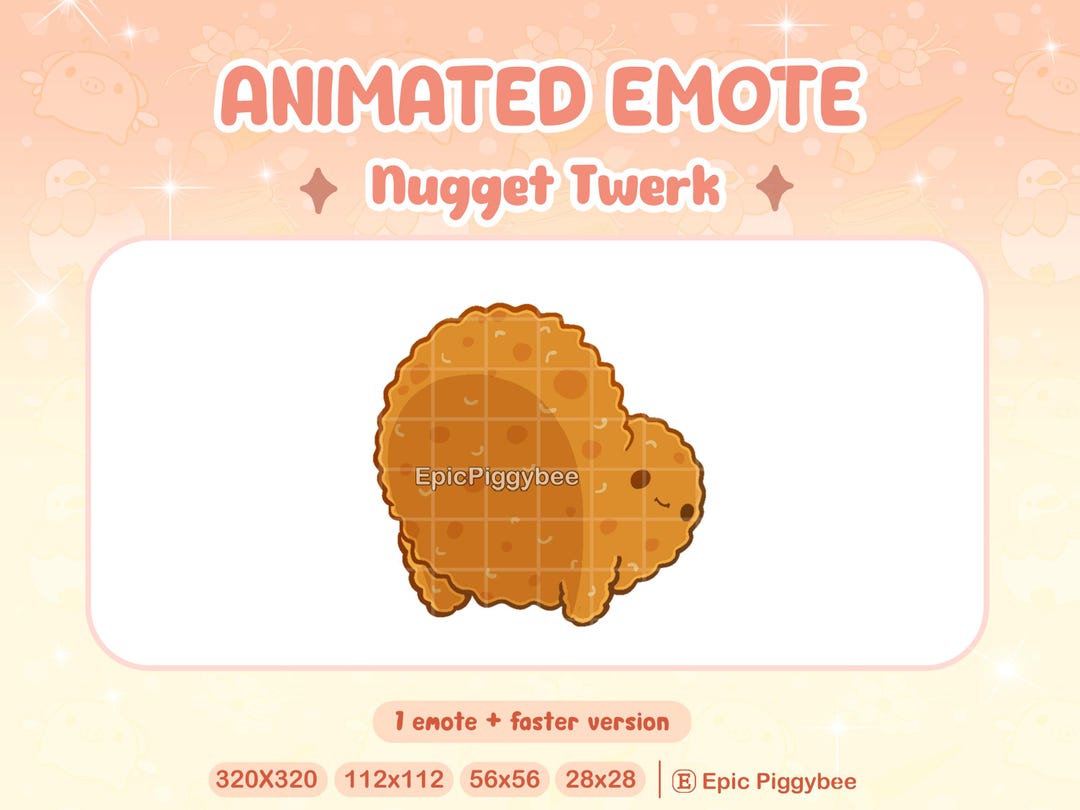 Chicken Nugget Twerk Animated Emote for Twitch Discord | Booty Shake ...