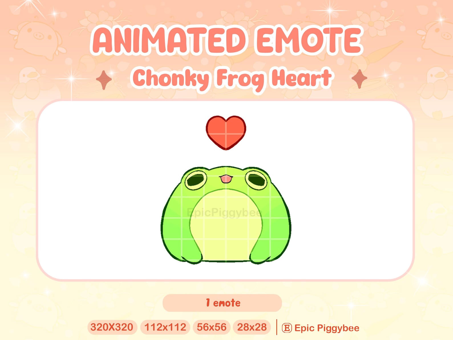 Frog Heart Bounce Animated Emote for Twitch Discord Youtube | Cute Jump ...