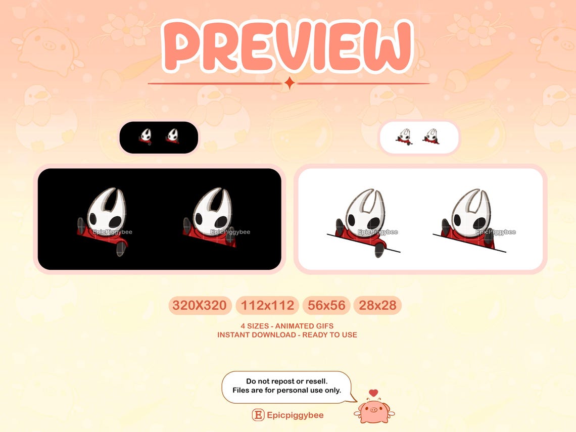Hornet Bongo Animated Emote for Twitch Discord | Hollow Knight Silksong ...