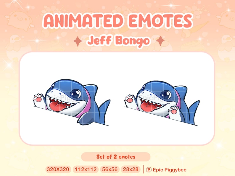 Jeff the Shark Bongo Animated Emote for Twitch Discord | Jeff Emote ...