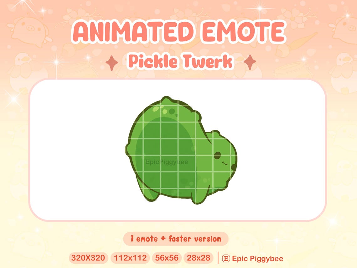 Pickle Twerk Animated Emote for Twitch Discord Youtube | Cucumber Dill ...