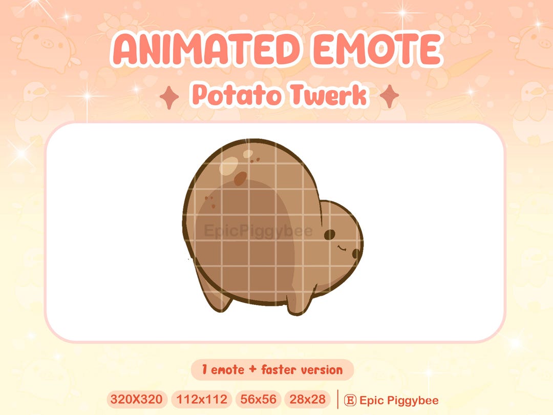 Potato Twerk Animated Emote for Twitch Discord Youtube | Booty Shake ...