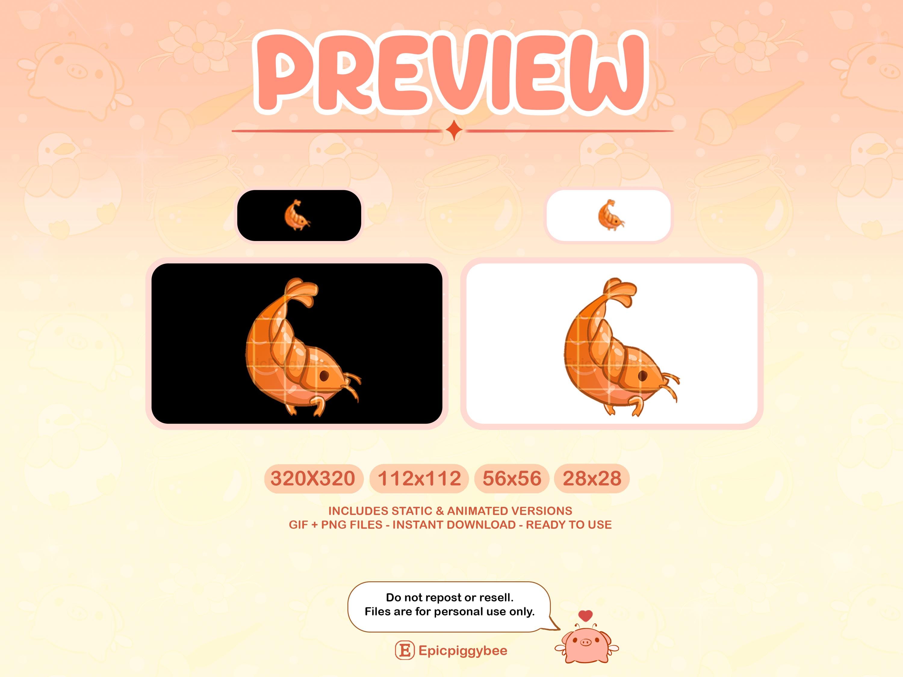 Shrimp Twerk Animated Emote for Twitch Discord Youtube | Funny Cute ...