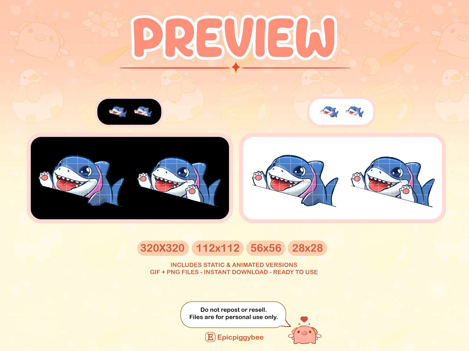Jeff the Shark Bongo Animated Emote for Twitch Discord | Jeff Emote ...