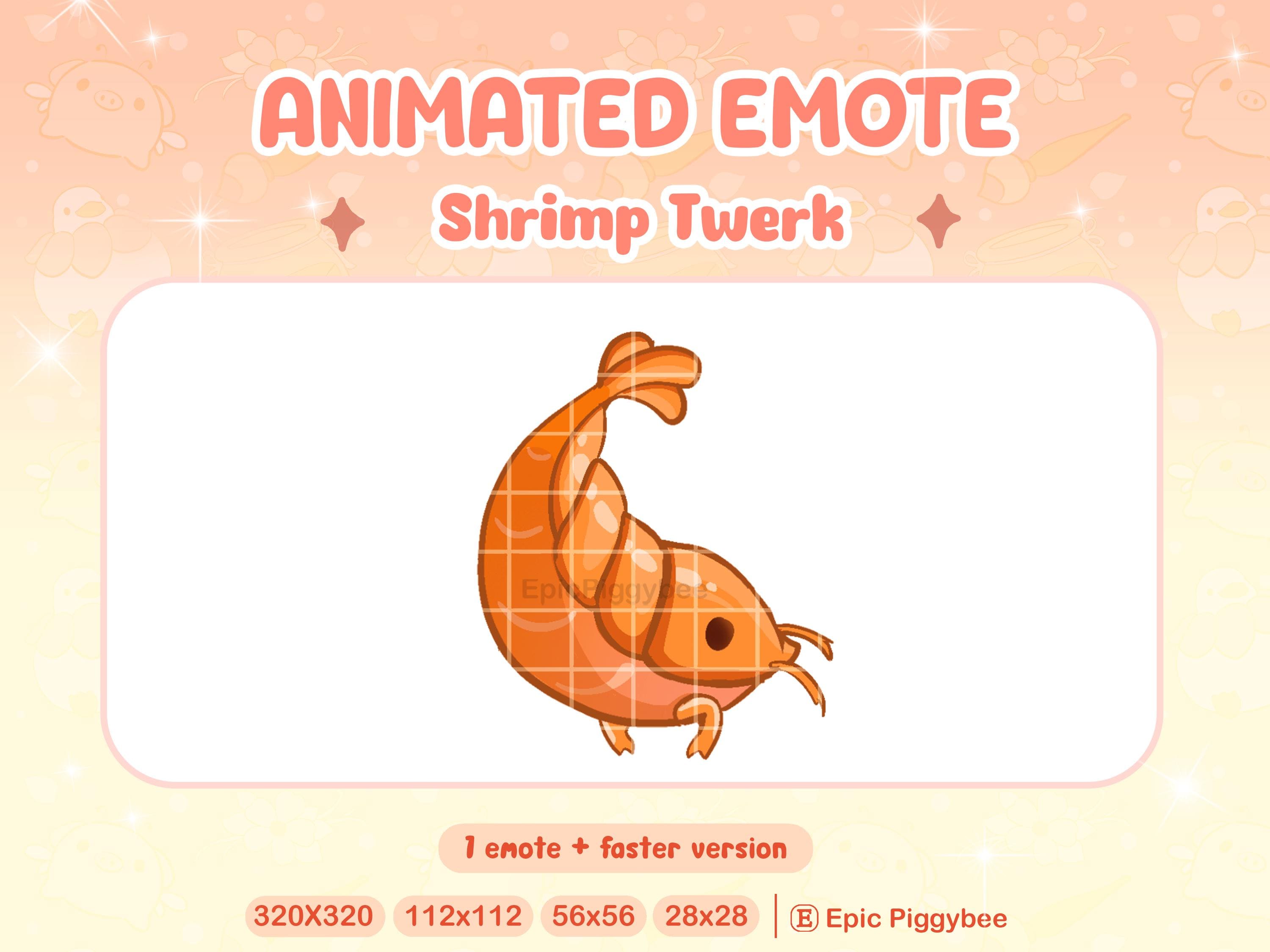 Shrimp Twerk Animated Emote for Twitch Discord Youtube | Funny Cute ...