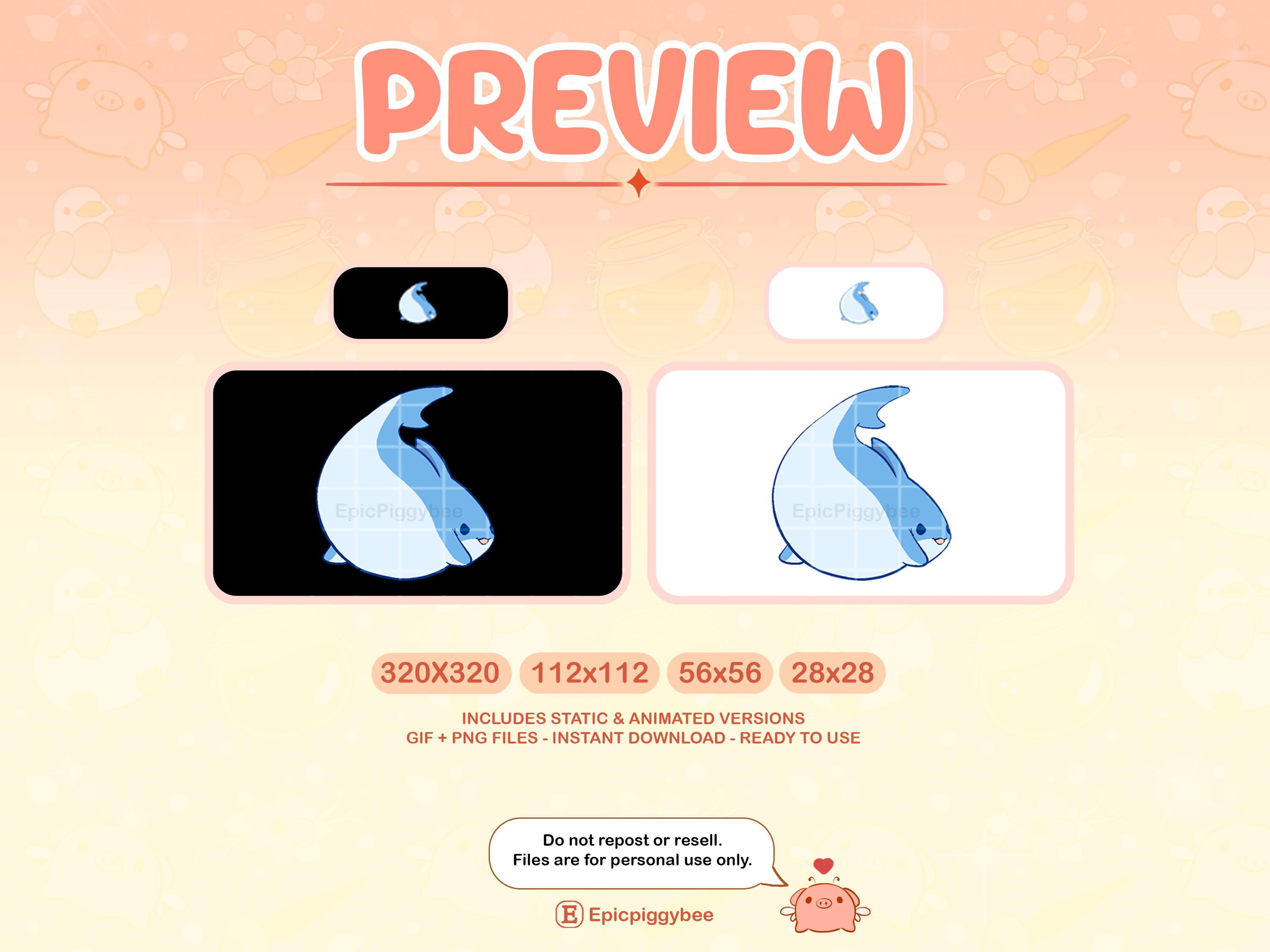 Shark Twerk Animated Emote for Twitch Discord Youtube | Booty Shake ...