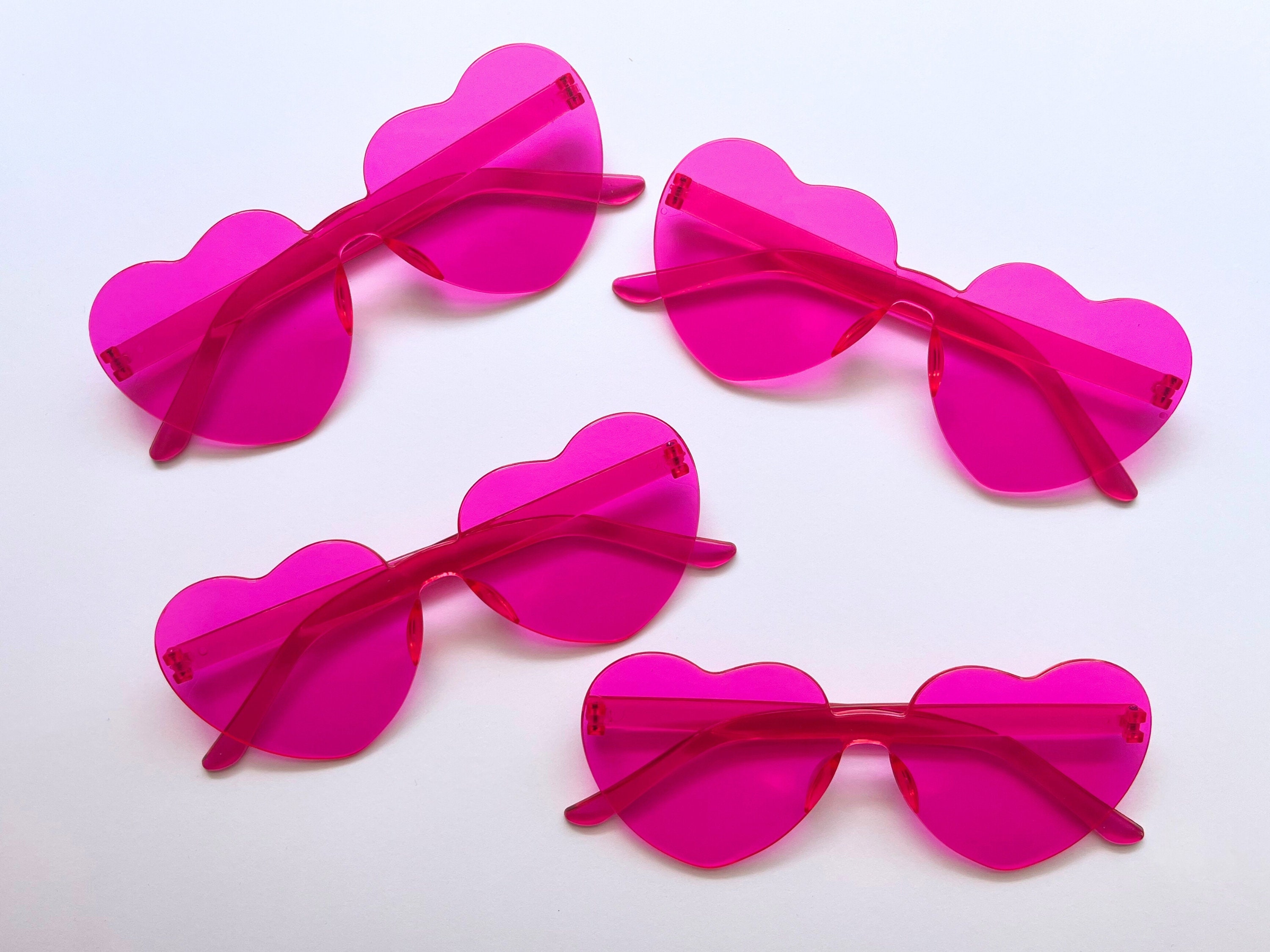 Pink Heart Glasses for Hen Party Hen Party Sunglasses Barbie Hen Do ...