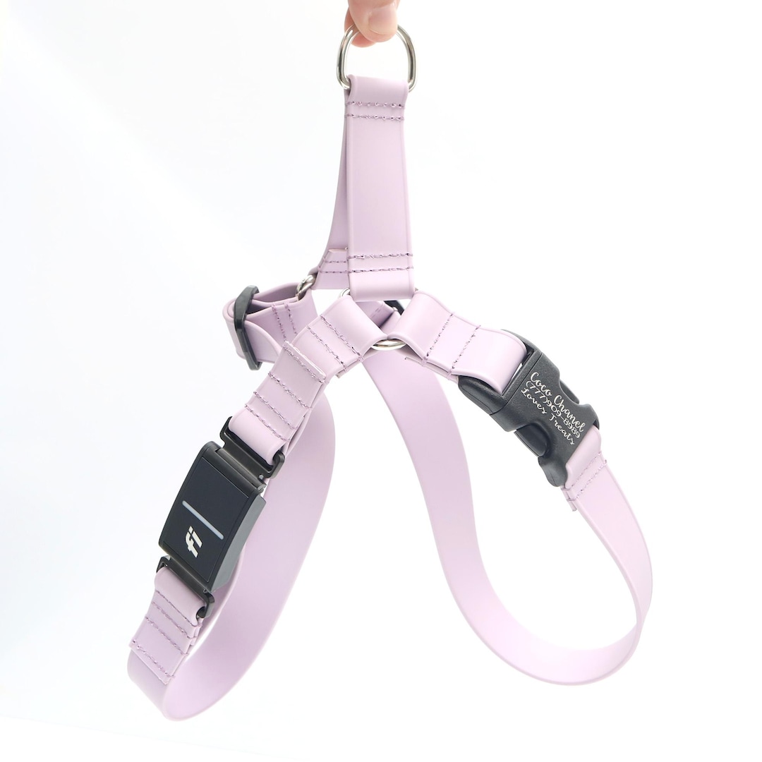 Waterproof Biothane Fi Compatible Dog Harness: Laser Engraved Buckle ...